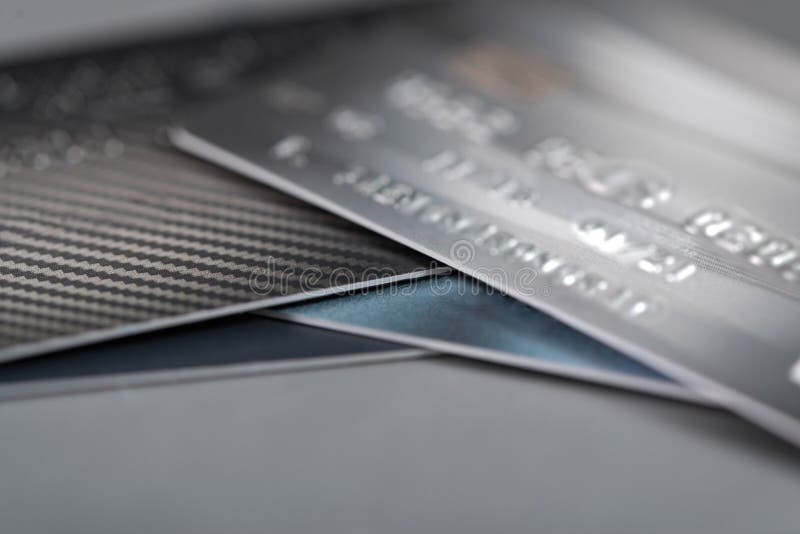 Credit Cards on the Table. Shallow Focus and Soft Tone Stock Image ...