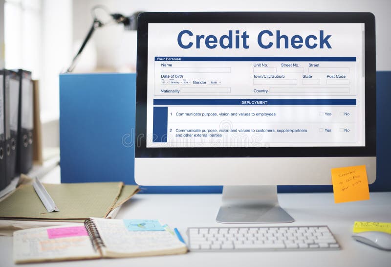 Credit Check Financial Accounting Request Form Concept Stock Image ...