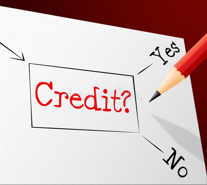 Credit Choice Represents Debit Card and Alternative Stock Illustration ...