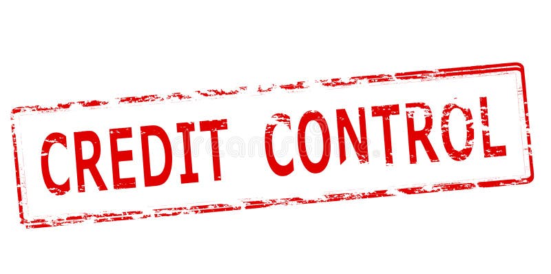 Stamp with Text Credit Control Stock Illustration - Illustration of ...