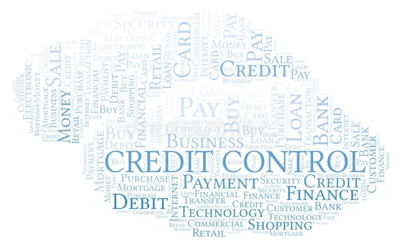 Credit Control word cloud. stock illustration. Illustration of ...