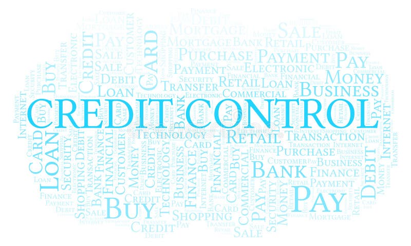 Credit Control word cloud. stock illustration. Illustration of ...