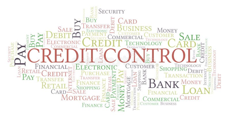 Credit Control word cloud. stock illustration. Illustration of ...