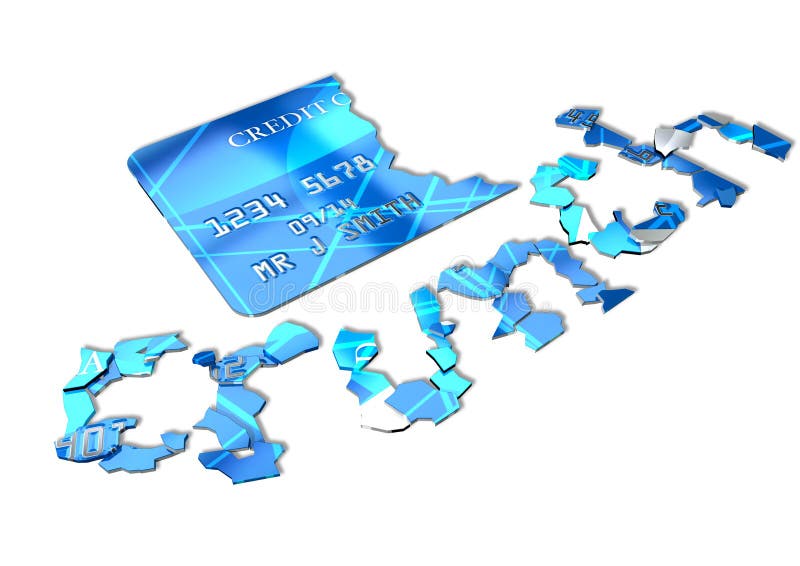 Credit Crunch Card stock illustration. Illustration of money - 29476556