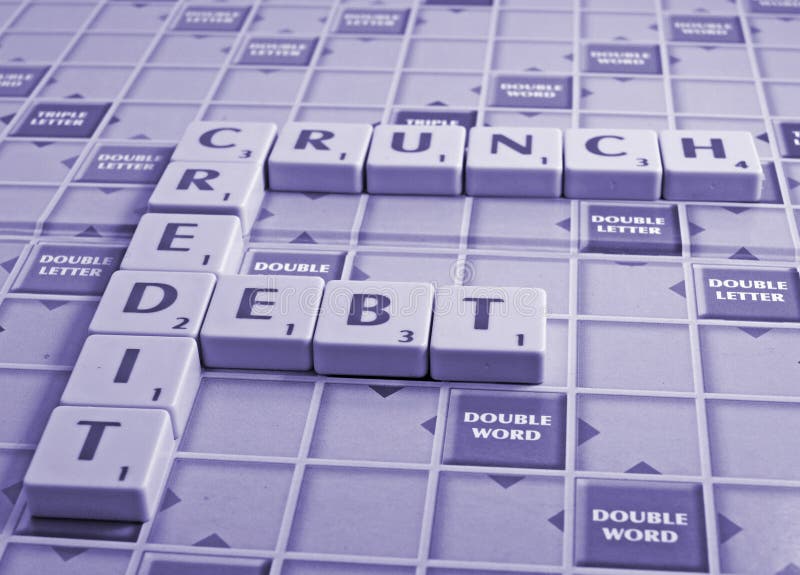 Credit Crunch with path stock image. Image of balancing - 4934105