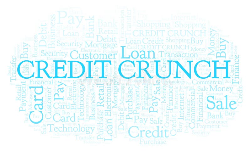 Credit Crunch word cloud. stock illustration. Illustration of payment ...