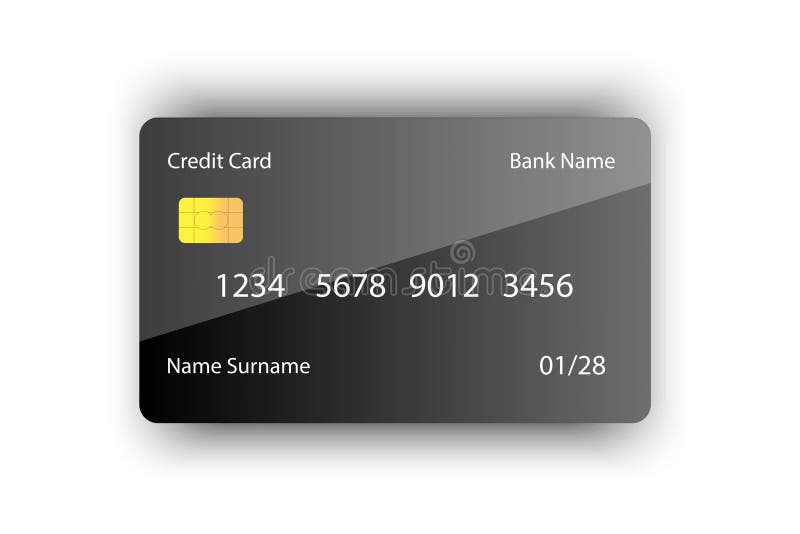 Credit Debit Card Mockup. Black Credit Card. Vector Illustration. Eps 10 Stock Vector ...