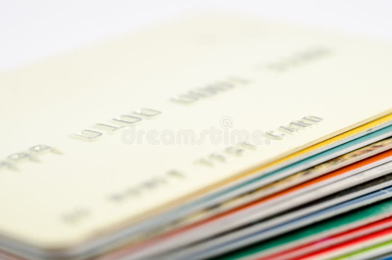 Credit/debit Cards Stack. Money Growth. Copy Text Stock Image - Image ...