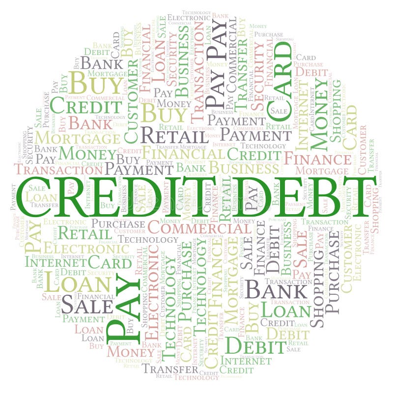 Credit Debt word cloud. stock illustration. Illustration of tagcloud ...