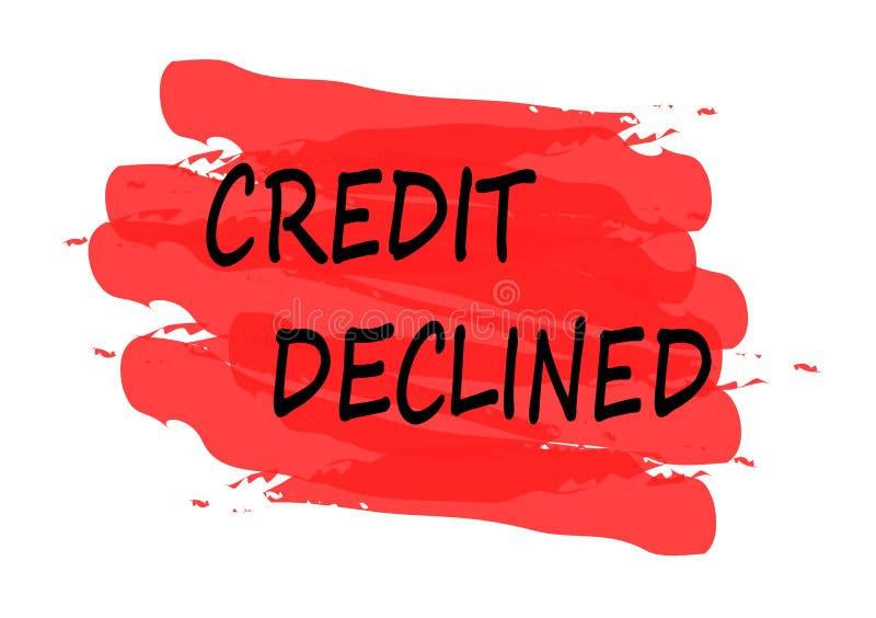 Credit declined banner stock illustration. Illustration of banner ...