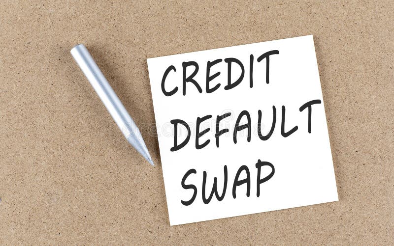 CREDIT DEFAULT SWAP Text on Sticky Note on a Cork Board with Pencil ... CREDIT DEFAULT SWAP Text on Sticky Note on a Cork Board with Pencil ...