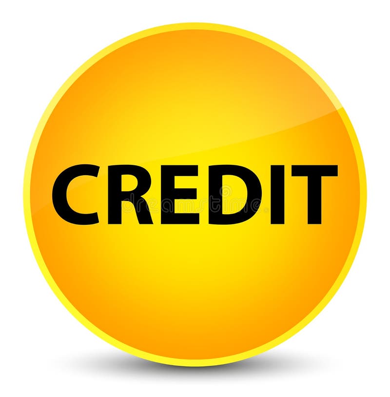 Credit Elegant Yellow Round Button Stock Illustration - Illustration of ...