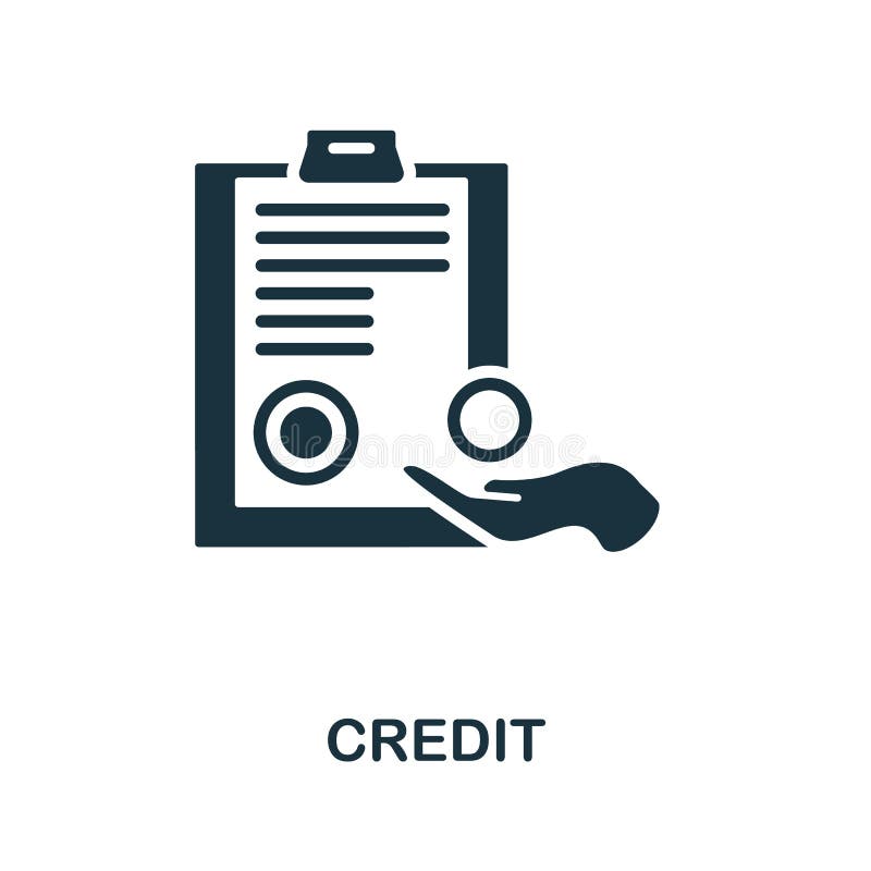 Credit Icon. Monochrome Simple Credit Icon for Templates, Web Design ...