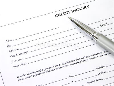Credit Inquiry Form stock image. Image of investment, paperwork - 1212061
