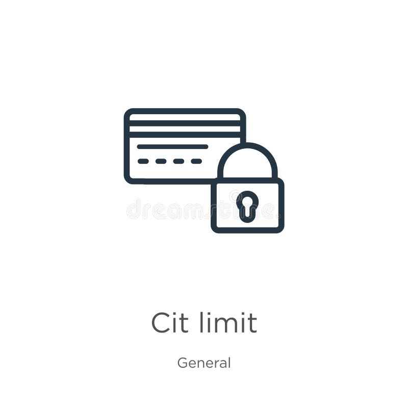Credit Limit Icon. Thin Linear Credit Limit Outline Icon Isolated on ...