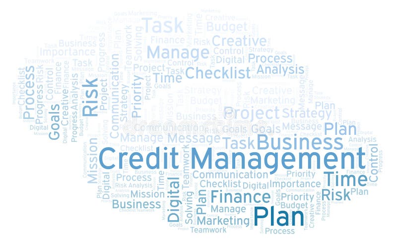 Credit Management Word Cloud, Made with Text only. Stock Illustration ...