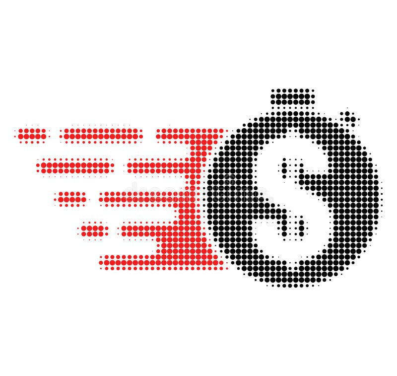 Credit Meter Halftone Dotted Icon with Fast Rush Effect Stock Vector ...