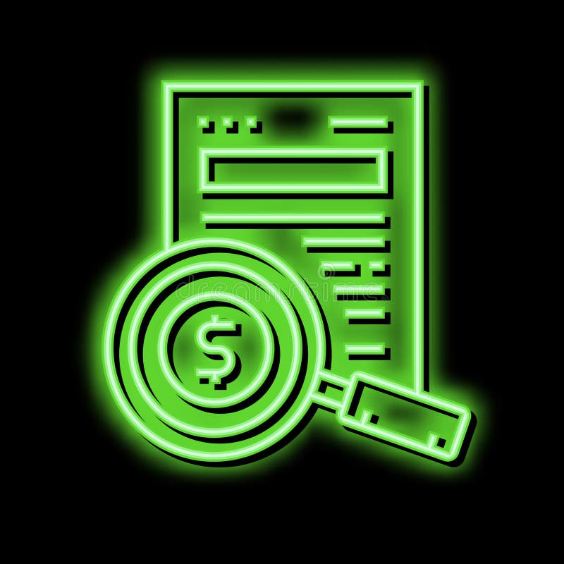 Credit Money Neon Glow Icon Illustration Stock Vector - Illustration of ...