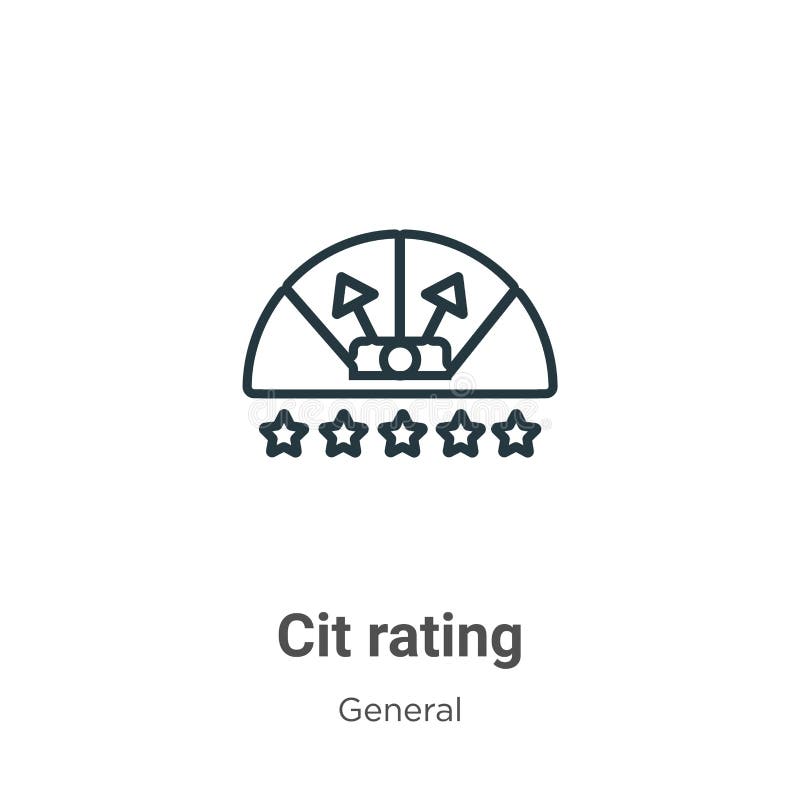 Credit Rating Outline Vector Icon. Thin Line Black Credit Rating Icon ...