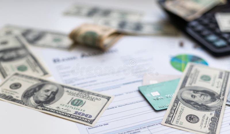 Credit Report Concept, Money, Bank Form Stock Photo - Image of ...