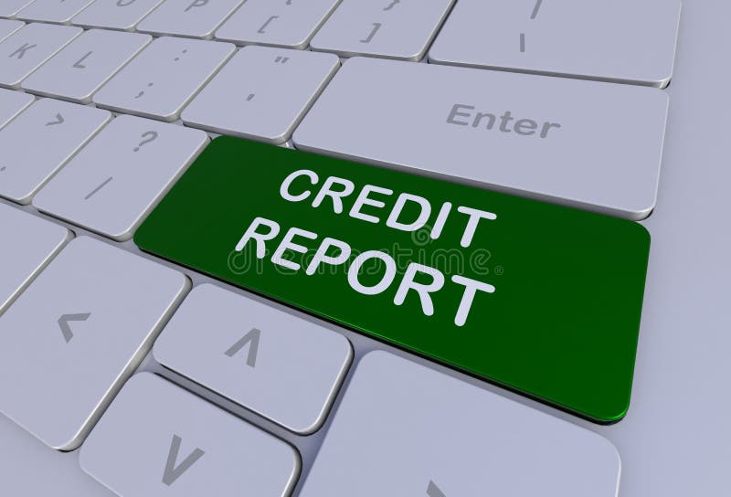 CREDIT REPORT, Message on Keyboard Stock Illustration - Illustration of ...