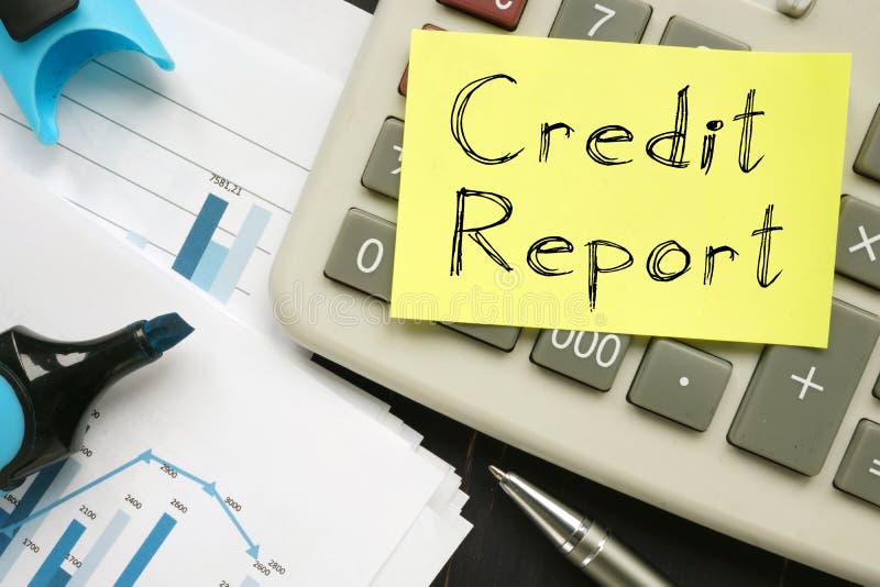 Credit Report is Shown on the Photo Using the Text Stock Image - Image ...