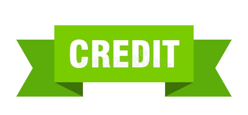 Credit ribbon. stock vector. Illustration of band, credit - 153527778