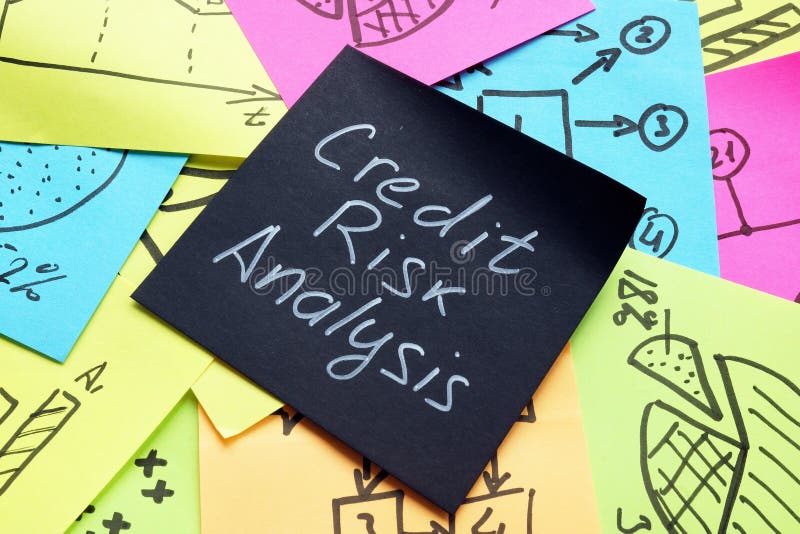 Credit Risk Analysis Words on Black Memo Stick. Stock Image - Image of ...