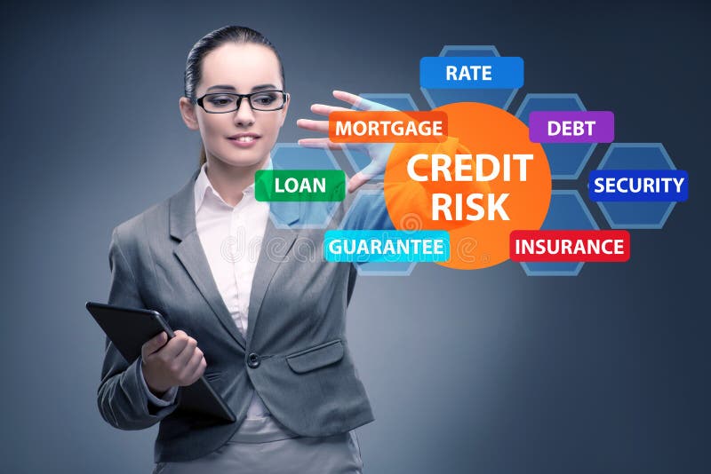 Credit Risk Concept in Modern Banking Stock Image - Image of financial ...