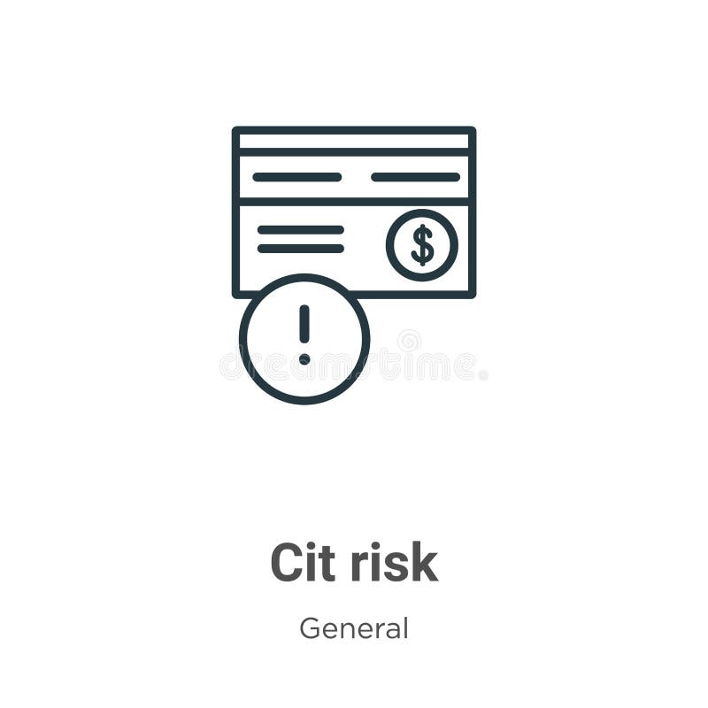 Credit Risk Outline Vector Icon. Thin Line Black Credit Risk Icon, Flat ...