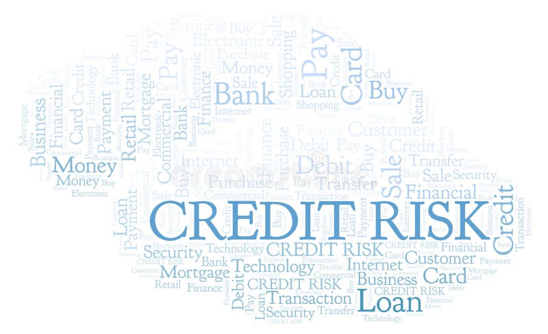 Credit Risk word cloud. stock illustration. Illustration of card ...