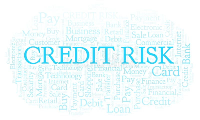 Credit Risk word cloud. stock illustration. Illustration of card ...