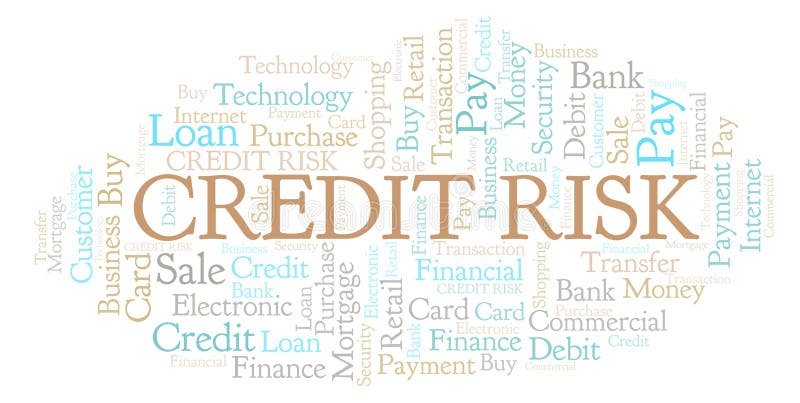 Credit Risk word cloud. stock illustration. Illustration of fonts ...