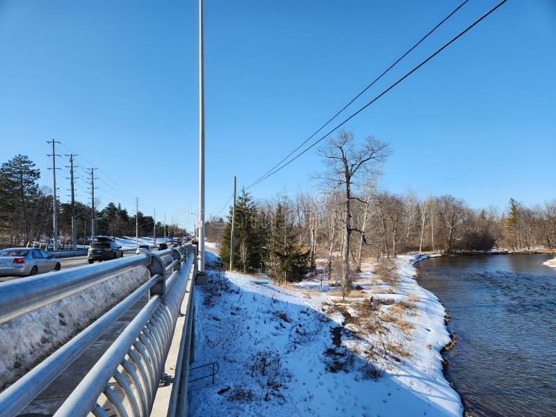 The Credit River Bridge stock image. Image of freezing - 271561745