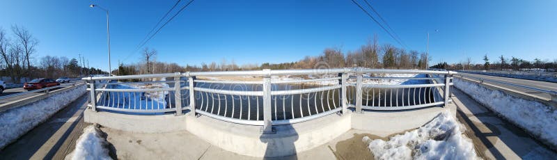 The Credit River Panoramic stock image. Image of architecture - 271561739