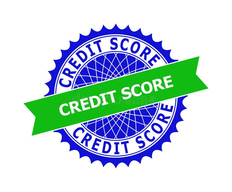 CREDIT SCORE Bicolor Clean Rosette Template for Seals Stock ...