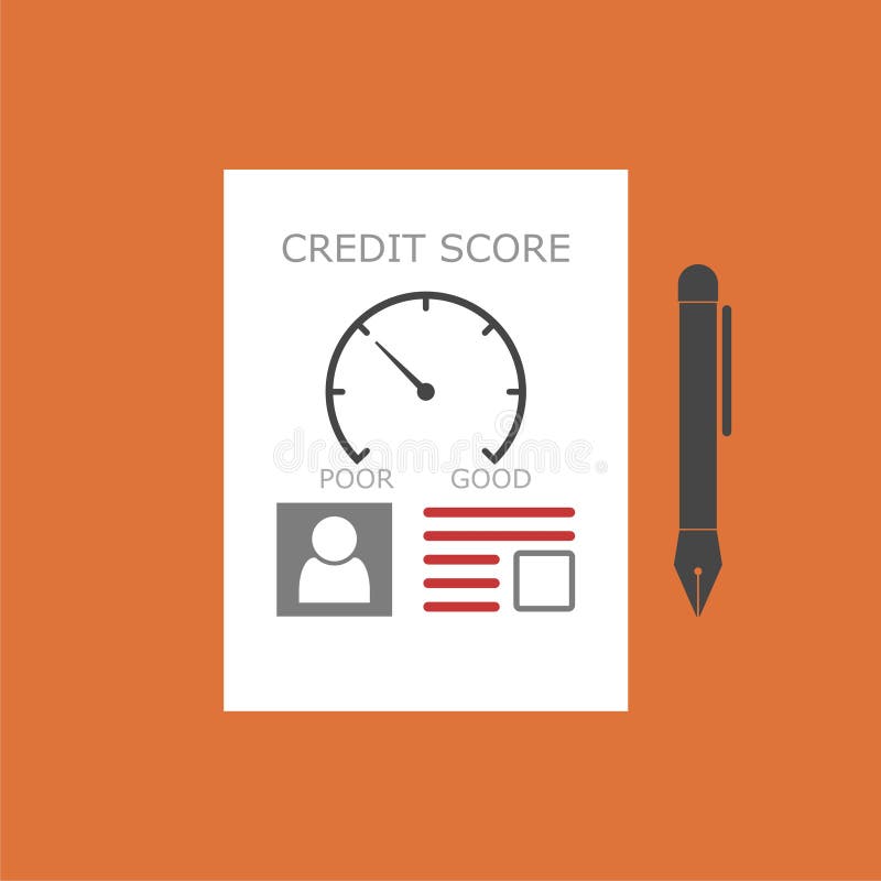 Credit Score concept stock vector. Illustration of figures - 124003249