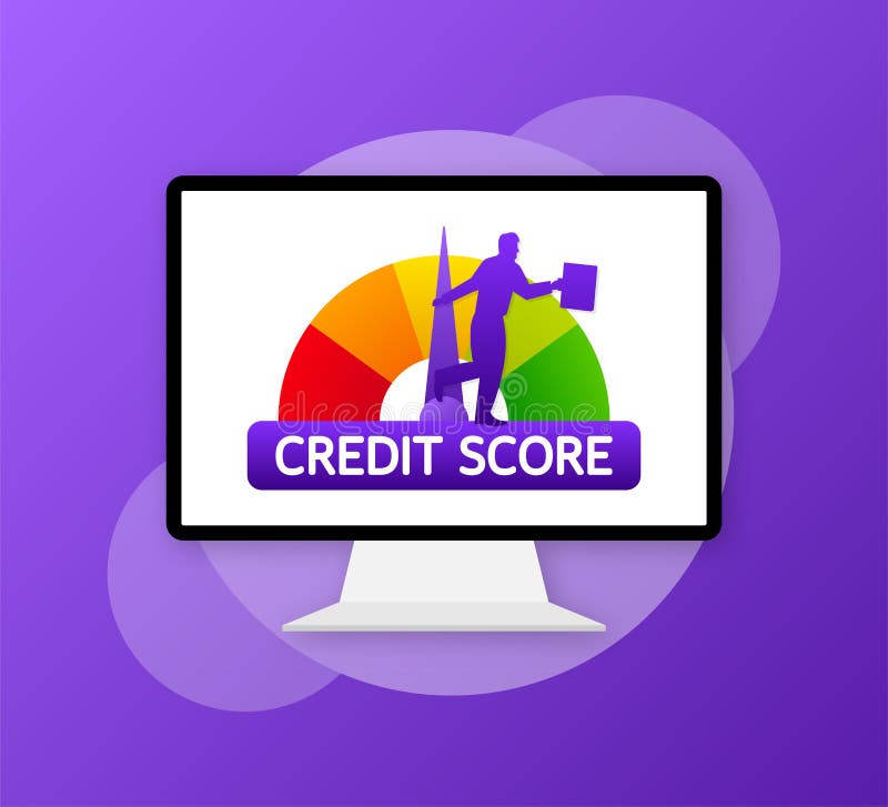 Credit Score Concept Icon. Document Concept Stock Vector - Illustration ...