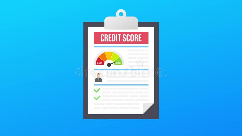 Credit Score Document. Paper Sheet Chart of Personal Credit Score ...