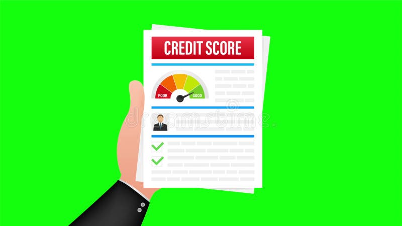 Credit Score Document. Paper Sheet Chart of Personal Credit Score ...