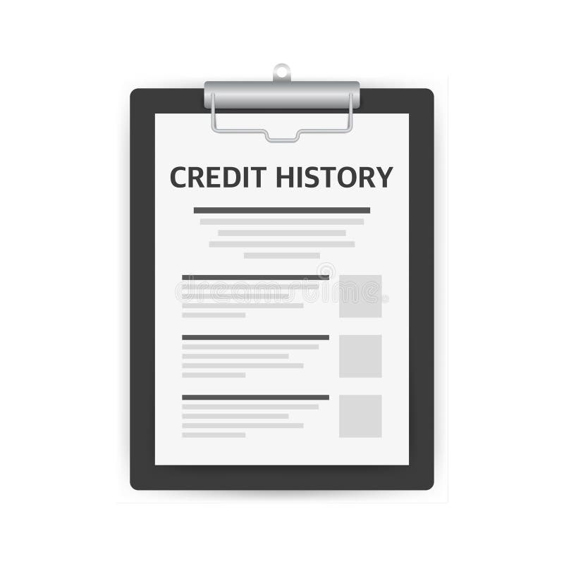 Credit Score Document Vector Concept, Paper Sheet Chart of Personal ...