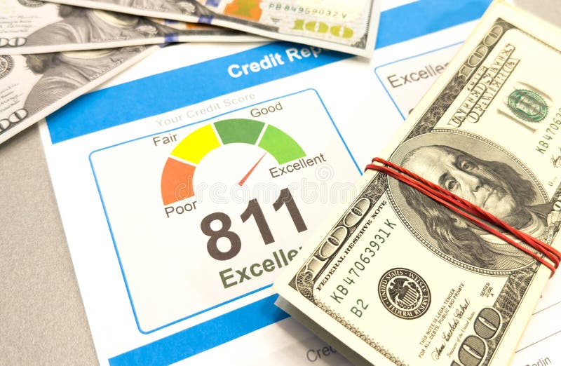 Credit Score Report on Business Report Document. Stock Photo - Image of ...