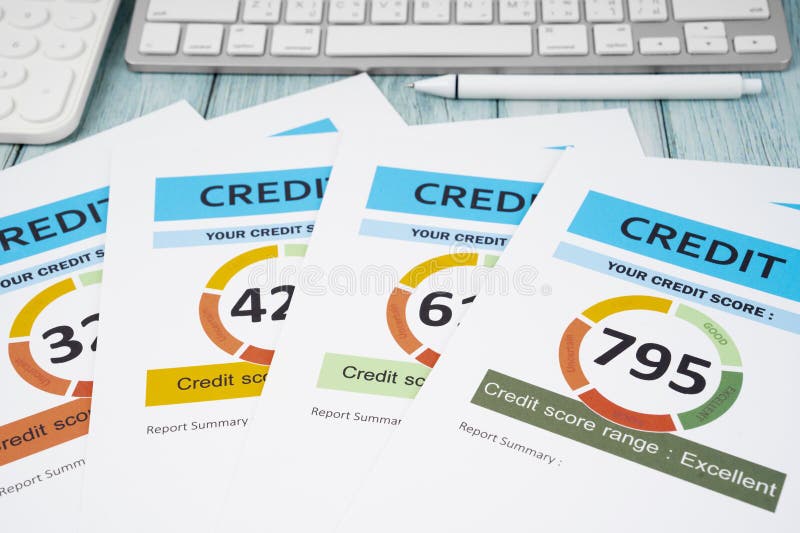 Credit score report. stock photo. Image of budget, data - 87636238