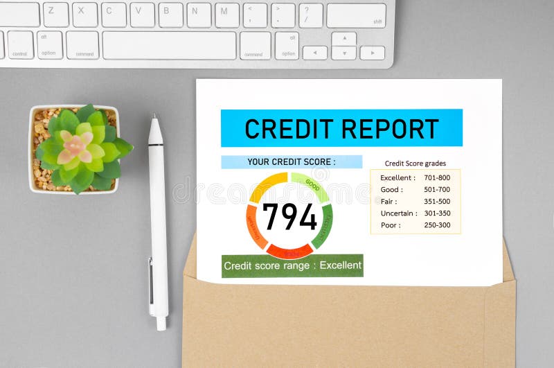 Credit score report. stock photo. Image of budget, data - 87636238