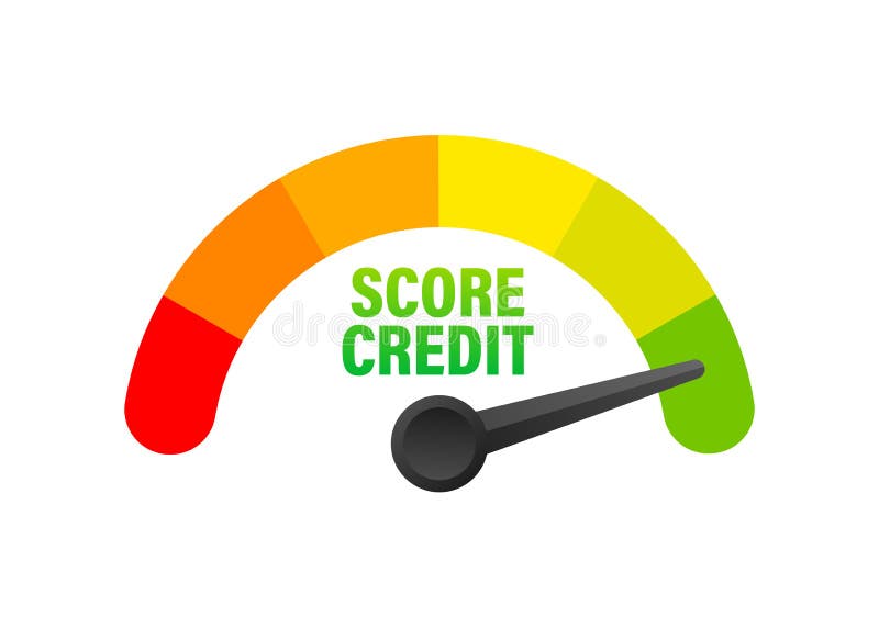 Credit Score Scale Showing Good Value. Vector Stock Illustration Stock ...