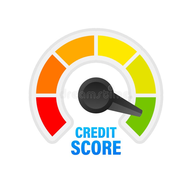 Credit Score Scale Showing Good Value. Vector Illustration. Stock ...