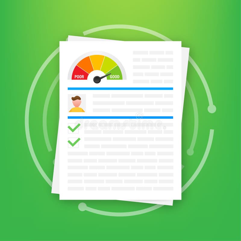 Credit Score Scale Showing Good Value. Vector Illustration. Stock ...