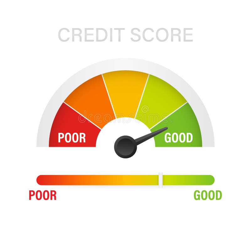 Credit Score Scale Showing Good Value. Vector Stock Illustration Stock ...