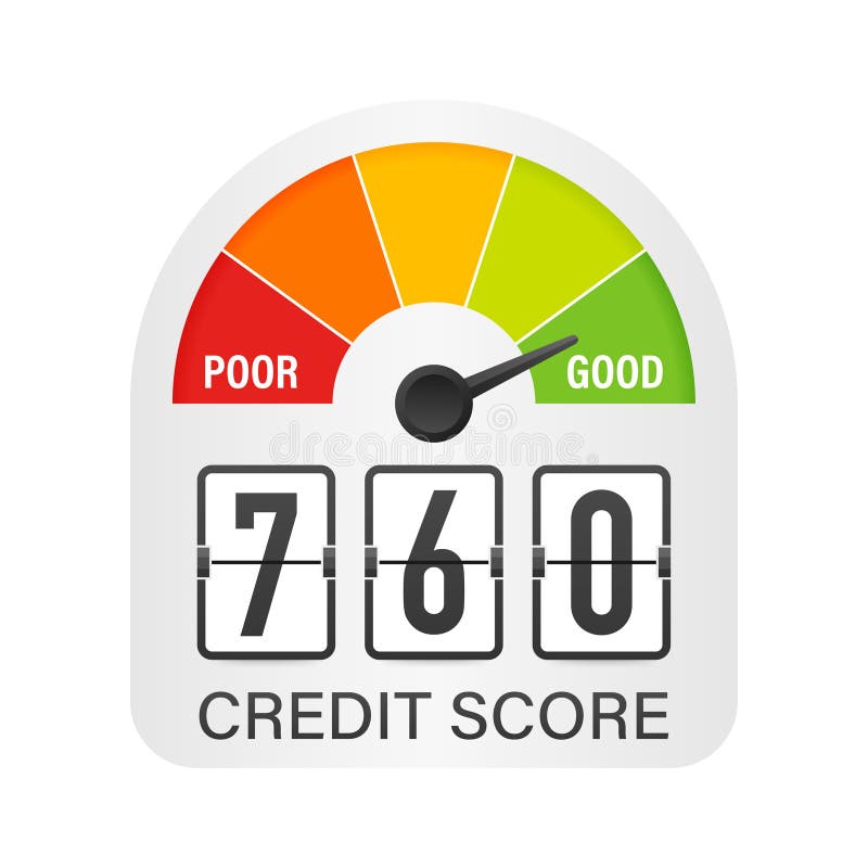 Credit Score Scale Showing Good Value. Vector Stock Illustration Stock ...