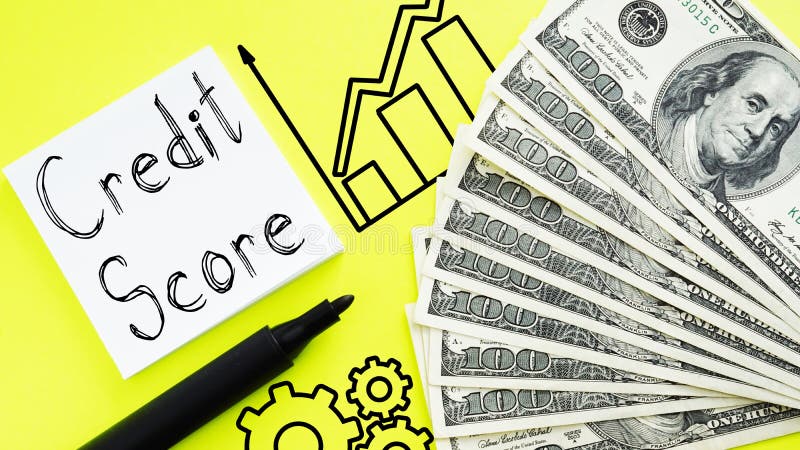 Credit Score is Shown Using the Text Stock Photo - Image of chart ...